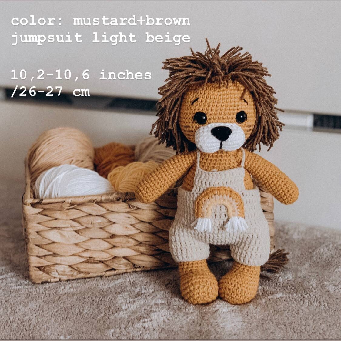 Personalized Stuffed Crochet Lion Plush Animal Lion Stuff for - Etsy