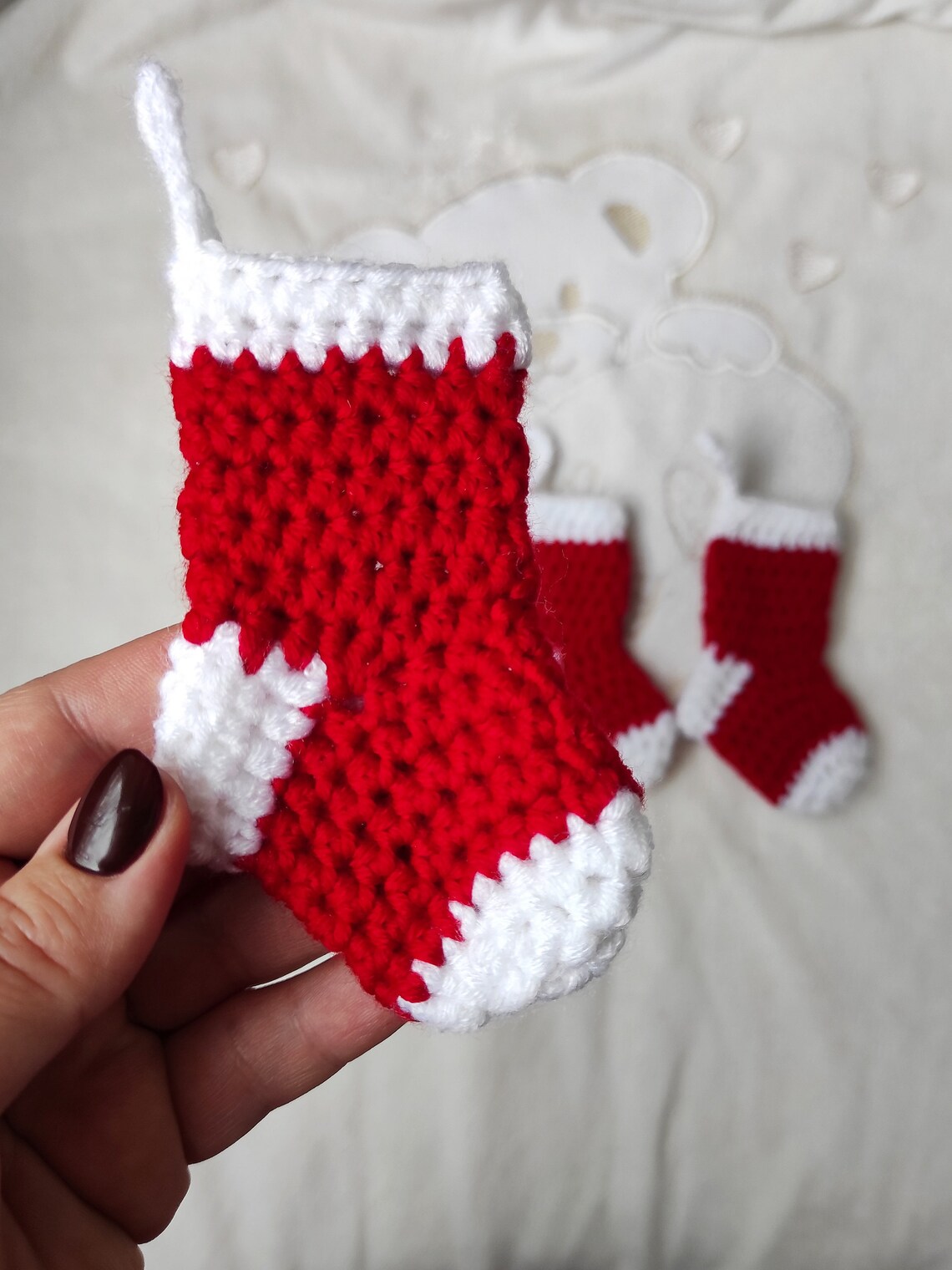 Christmas Mini Stocking Pattern Crochet Pattern Pdf Pattern - Etsy