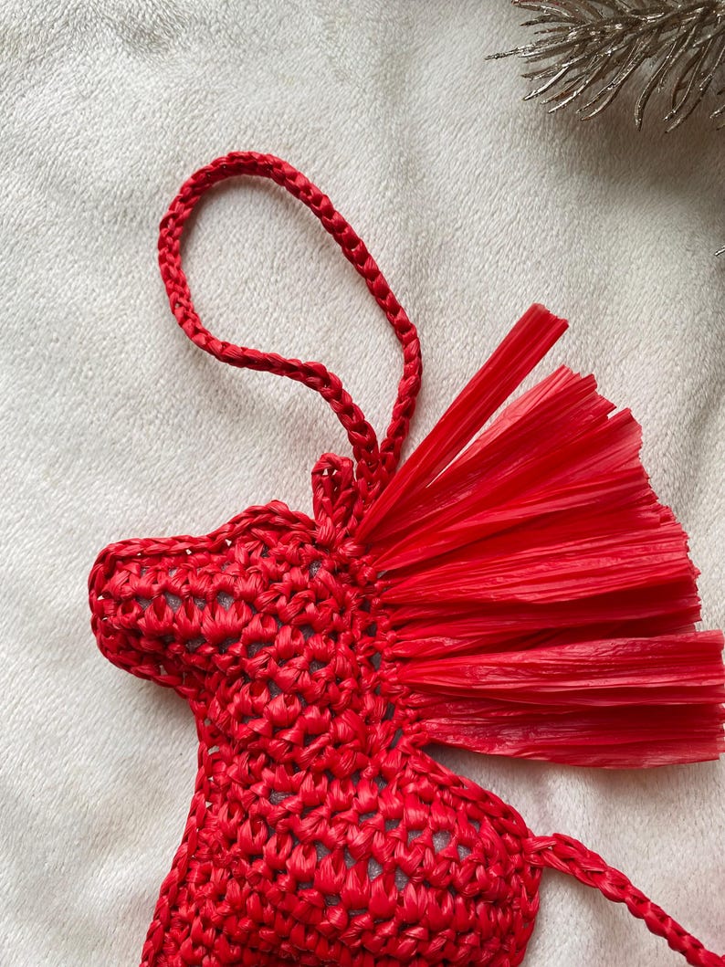 Custom Order 3 Pieces - Crochet Fire Horse Ornament 2026 – Red Raffia ...