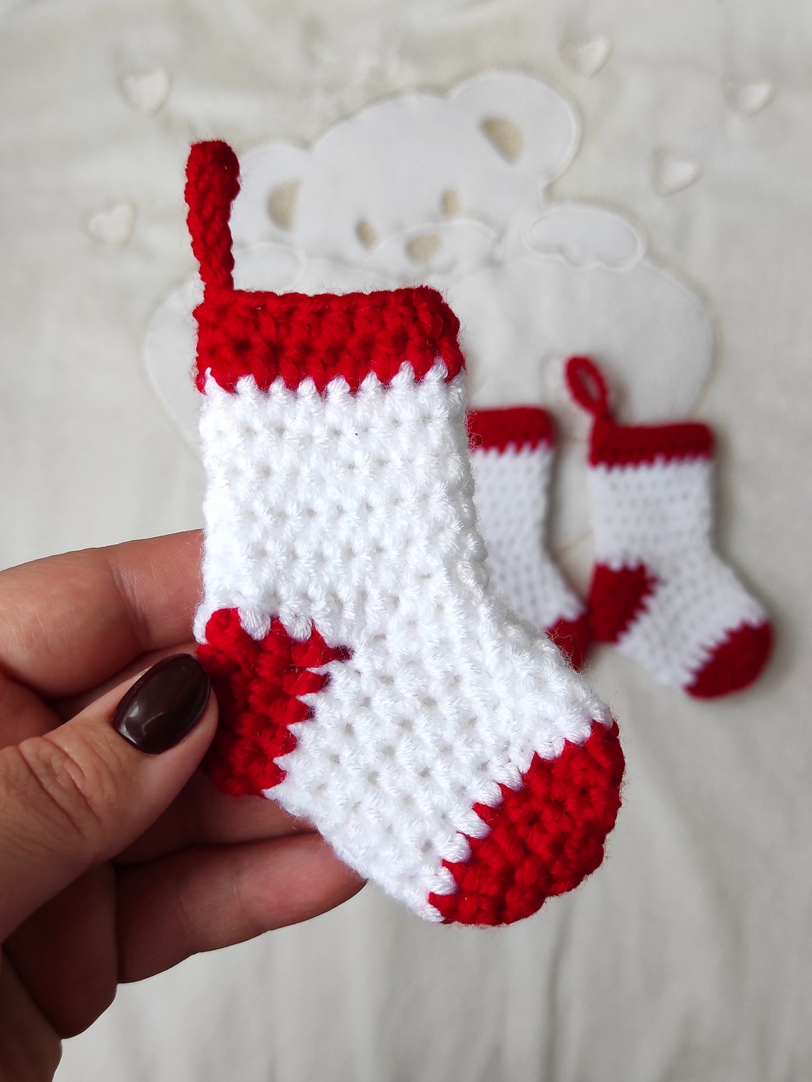 Christmas Mini Stocking Pattern Crochet Pattern Pdf Pattern - Etsy