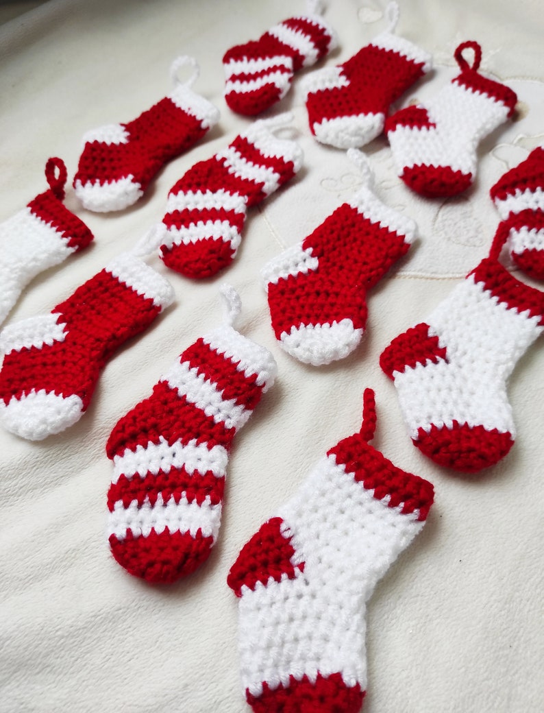 Christmas Mini Stocking Pattern Crochet Pattern Pdf Pattern - Etsy