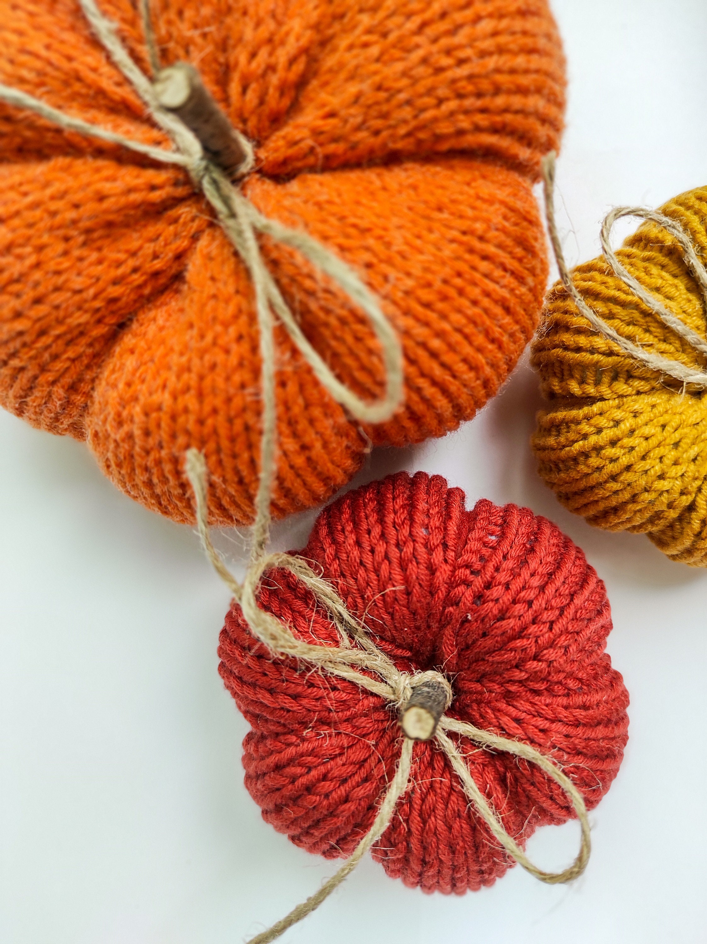 PDF Knitting Pattern, Knit Pumpkins, Diy Fall Decor - Etsy