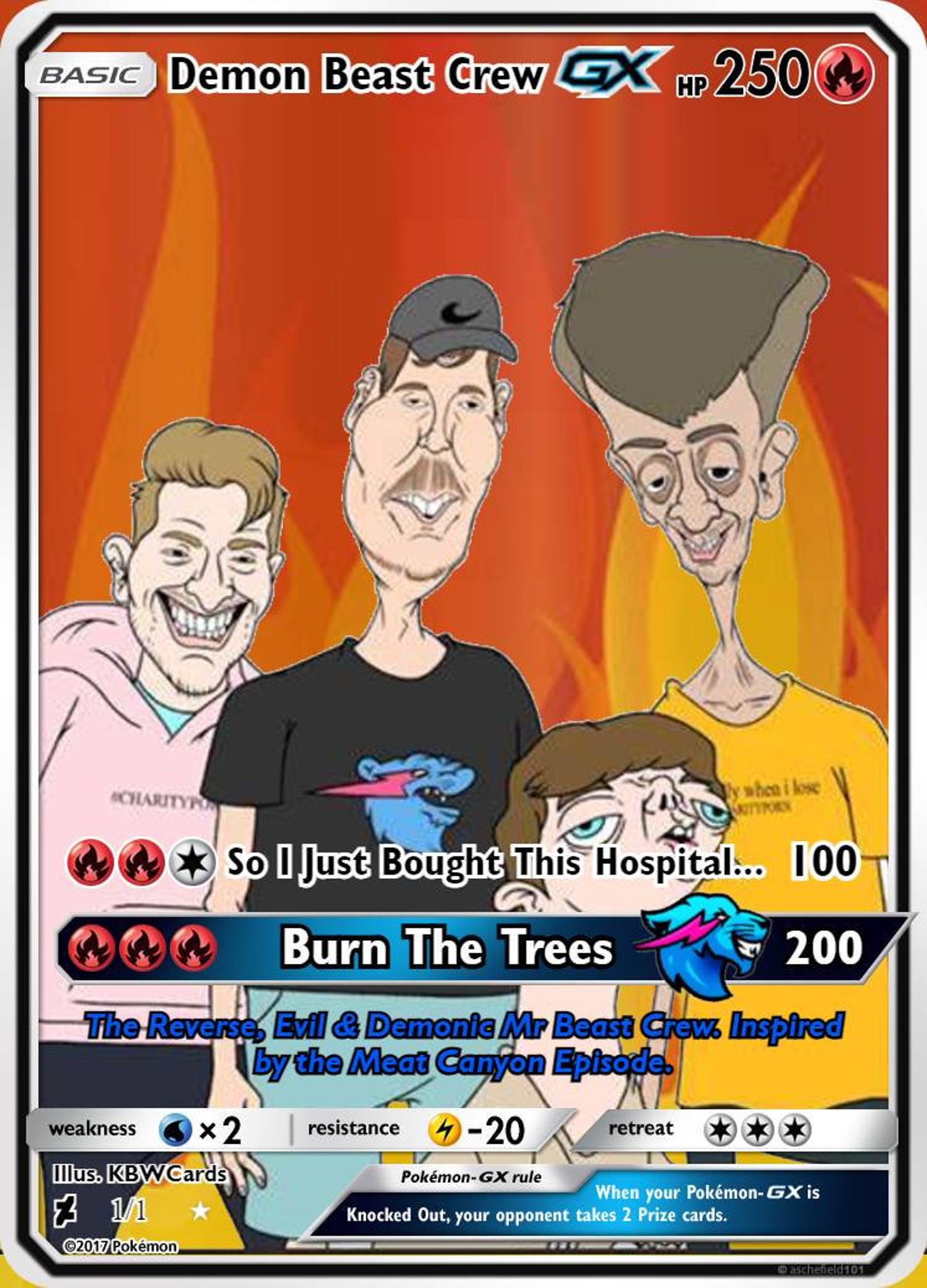 Mr Beast & Crew Pokemon Cards Custom Holographic Set of 2 | Etsy