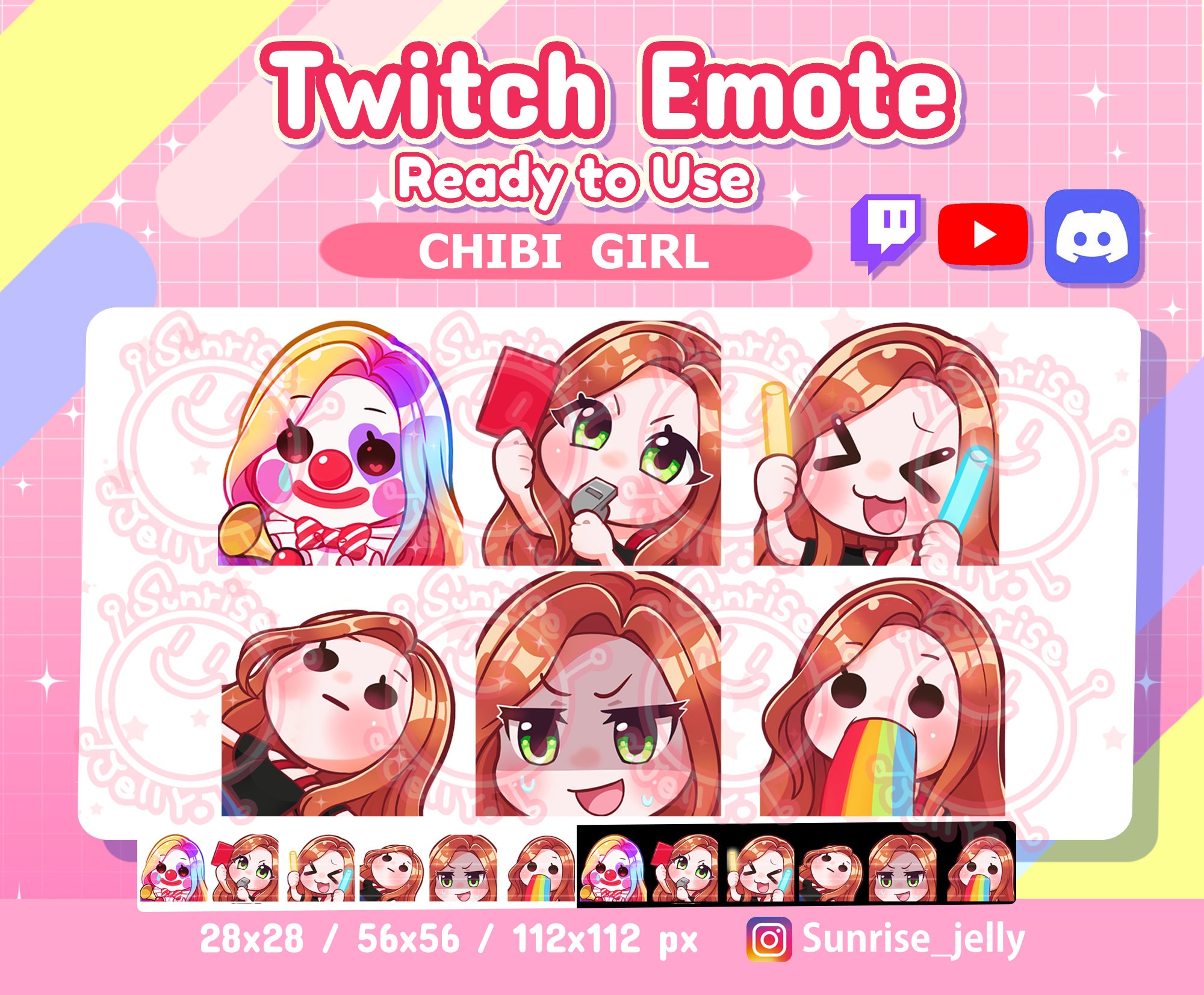 Drawing & Illustration Black hair Blue eyes kawai Cat Twitch emotes ...