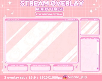 Twitch Stream Overlay Package / Windows Theme / Simple / | Etsy