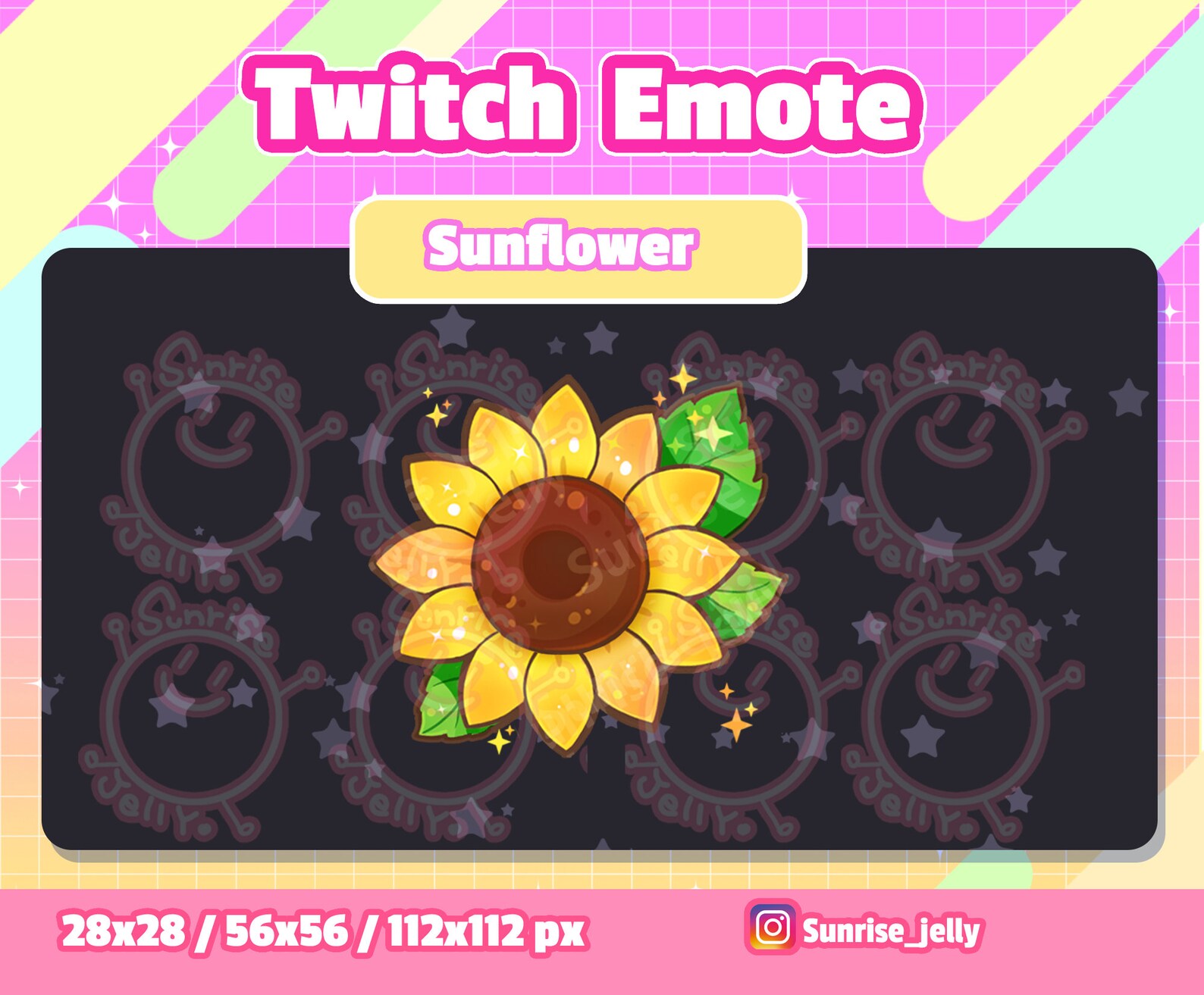 Twitch Emote Sunflower / Channel Point / Coin / Discored - Etsy