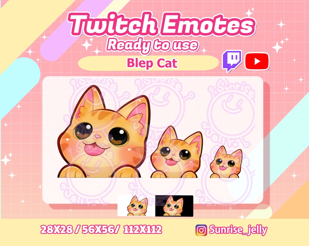 Twitch Emotes Blep Orange Cat / Tabby / Kitty / Cats / Twitch Emotes ...