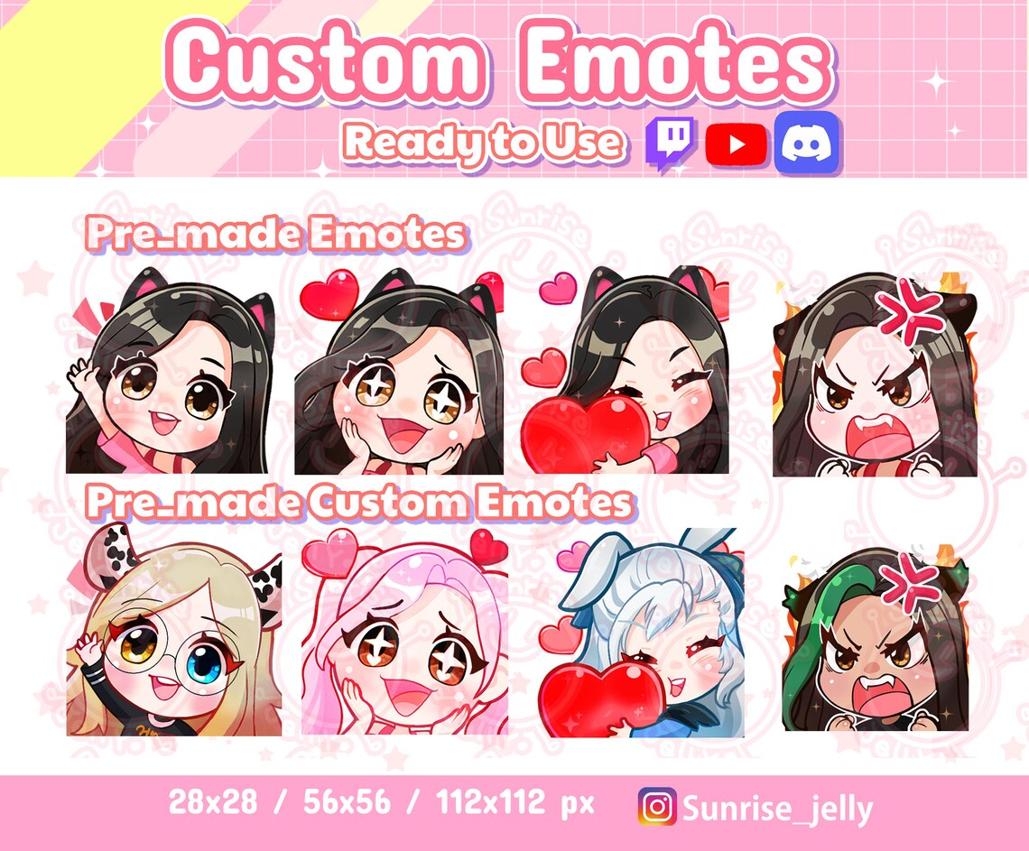 Custom Emotes / Twitch Emoji for Streamer / Twitch / Discord / - Etsy