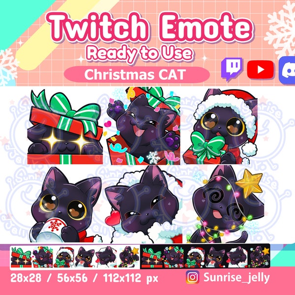 Black Kitty Twitch Emotes - Etsy