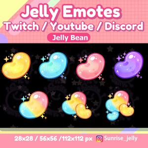 Twitch Emotes - Jelly Bean / Channel Point / Cute Sub Badges / Kawaii ...