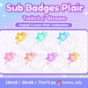 Twitch Sub Badge Flair Laurel Wreath Flair Collection / Kawaii ...
