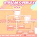 Twitch Peach Stream Overlay / Streamer Graphics / Kawaii / - Etsy