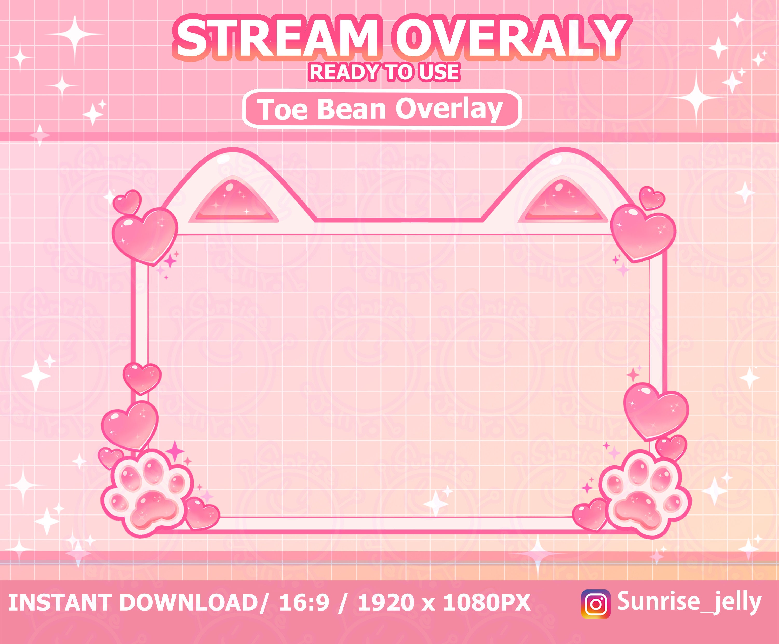 Twitch Toe Bean Webcam Overlay / Pink Toe Beans Overlay / Game - Etsy