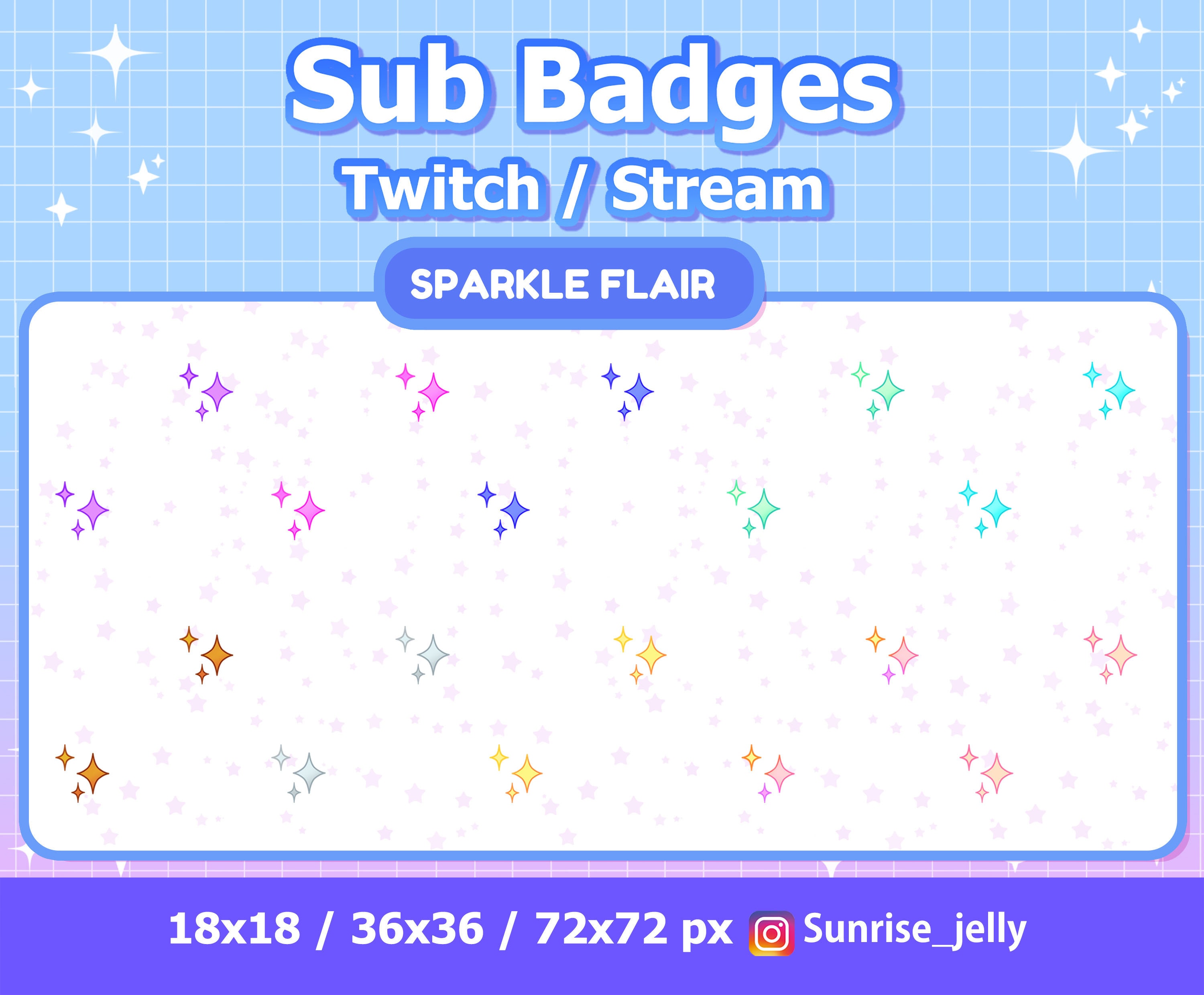 Drawing & Illustration Emote Bit Badges Twitch Sub Badge Flair Star ...