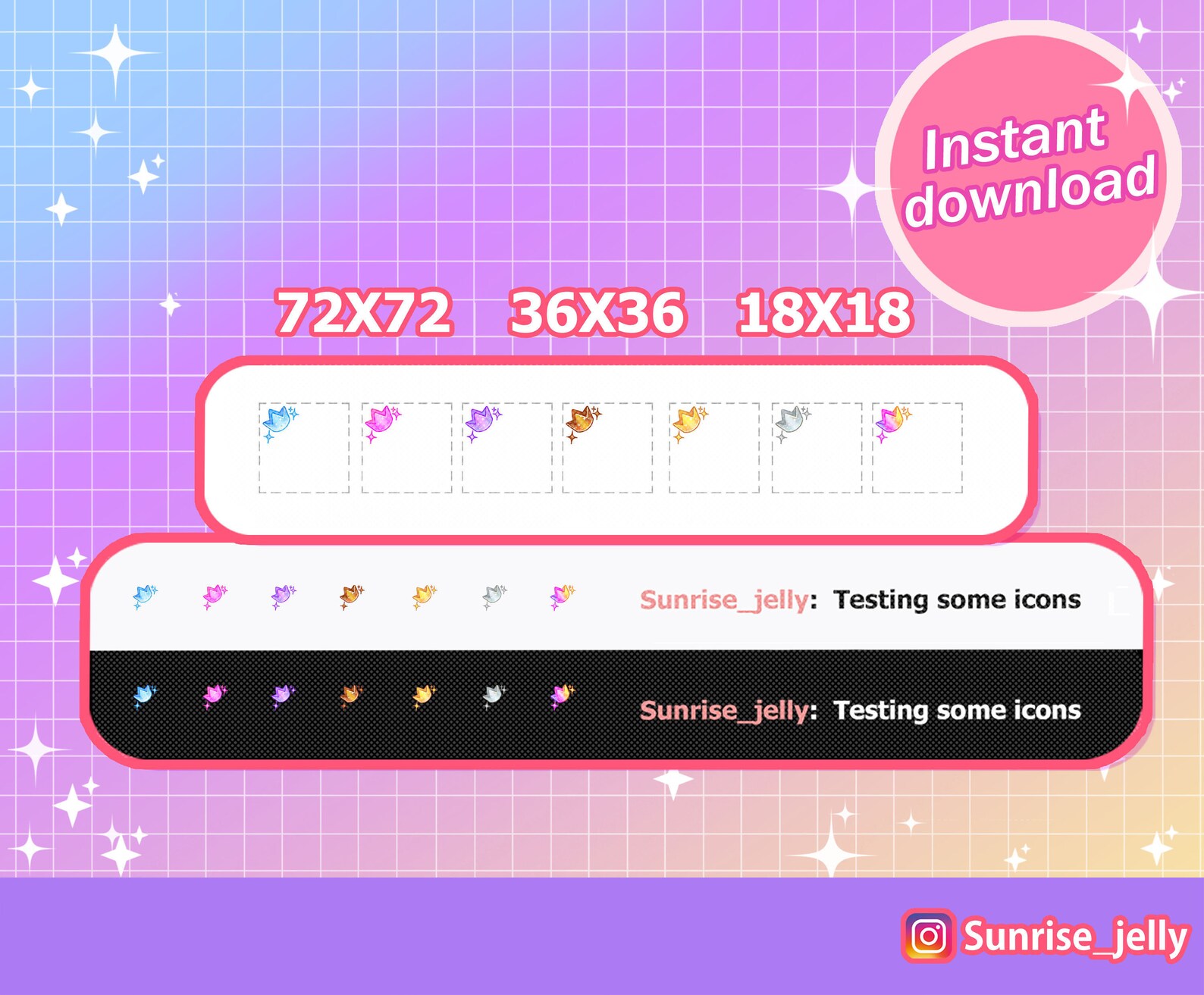 Twitch Sub Badge Flair Crown Flair Collection / Kawaii / | Etsy