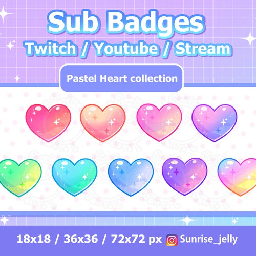 Twitch Sub Badges Moon / Bit Badges / Emote / Cute Sub - Etsy