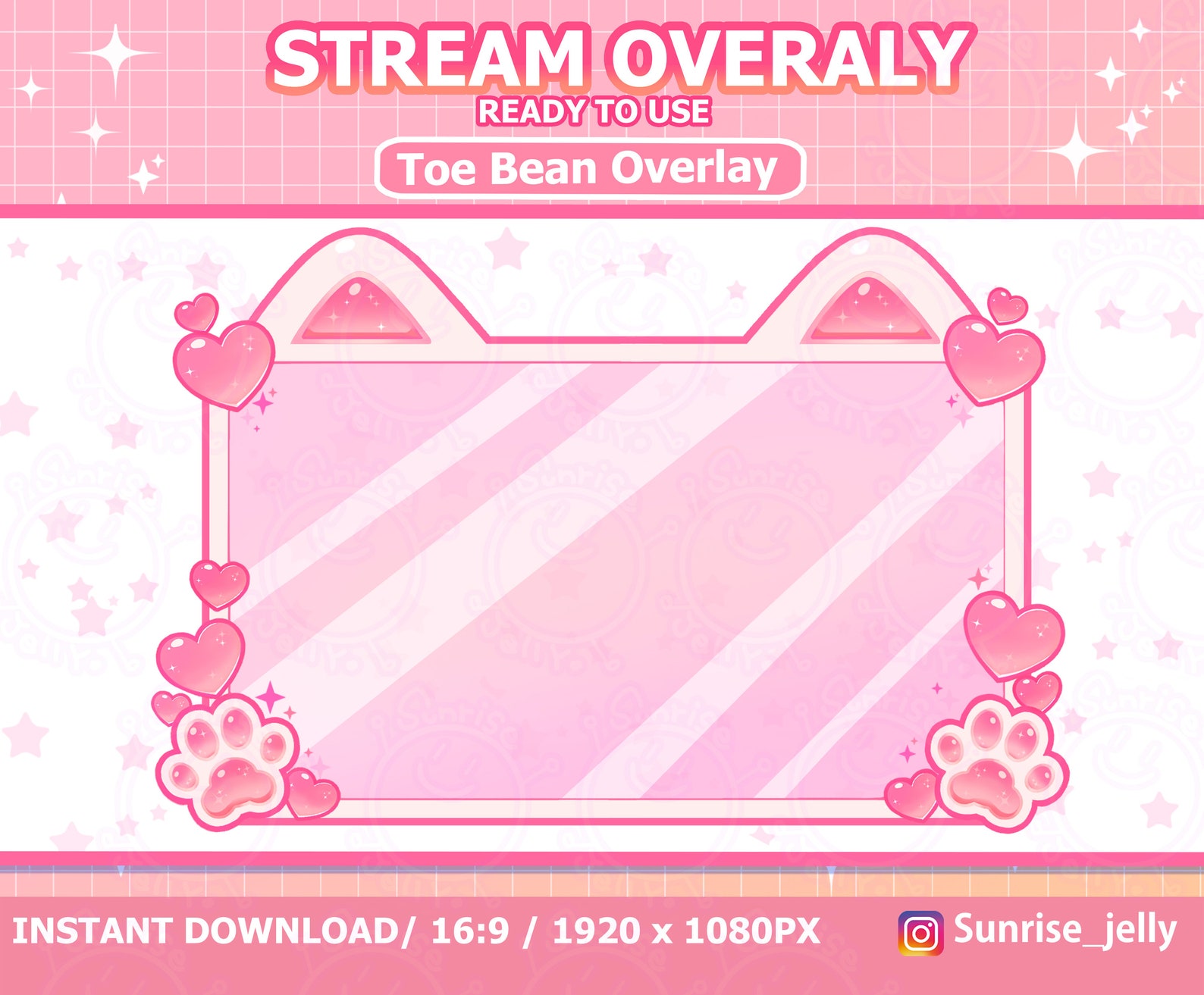 Twitch Toe Bean Webcam Overlay / Pink Toe Beans Overlay / Game Overlay ...
