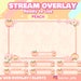 Twitch PEACH Stream Overlay Package / Streamer Graphics / Kawaii ...