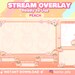 Twitch Peach Stream Overlay / Streamer Graphics / Kawaii / Package ...