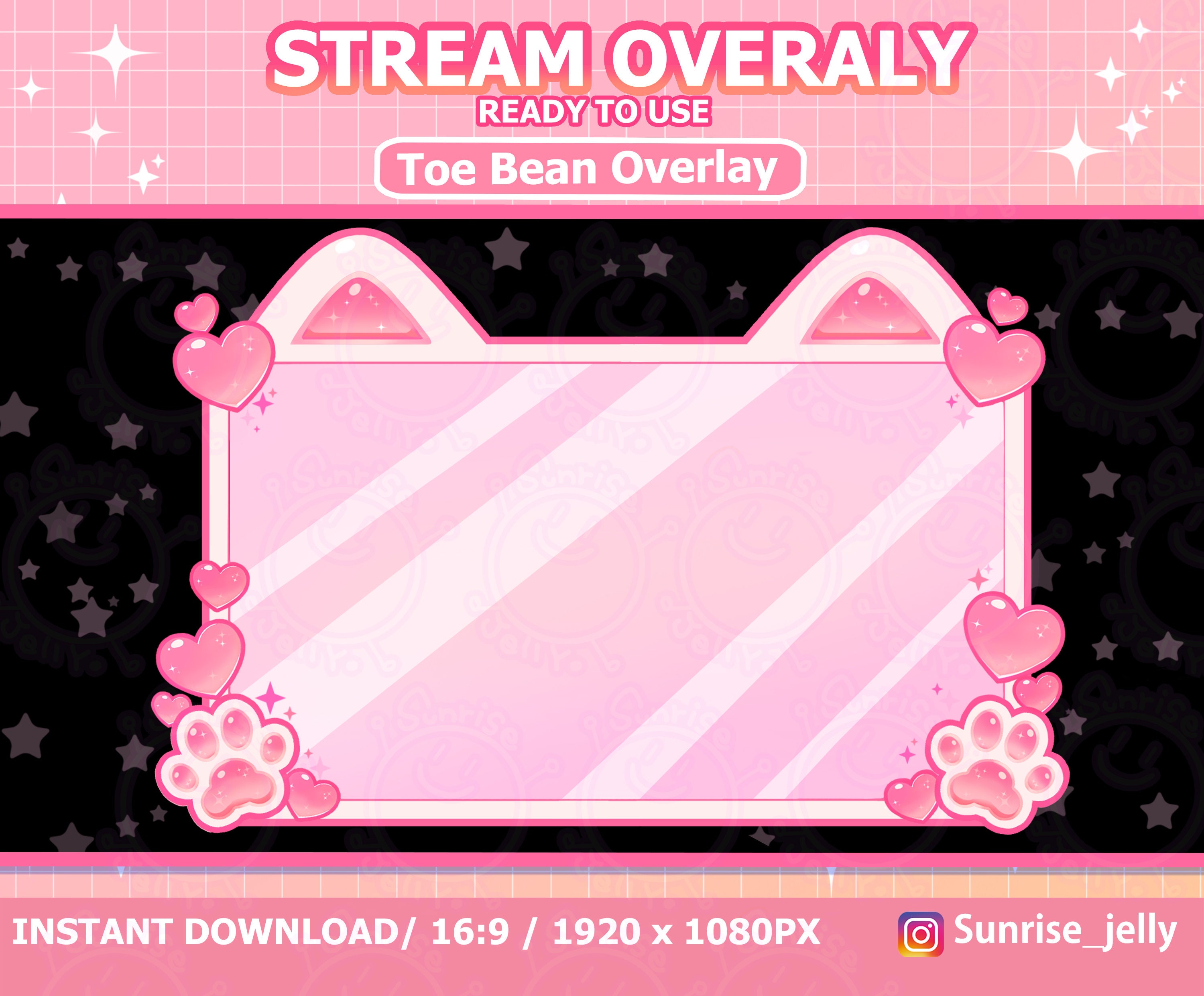 Twitch Toe Bean Webcam Overlay / Pink Toe Beans Overlay / Game - Etsy