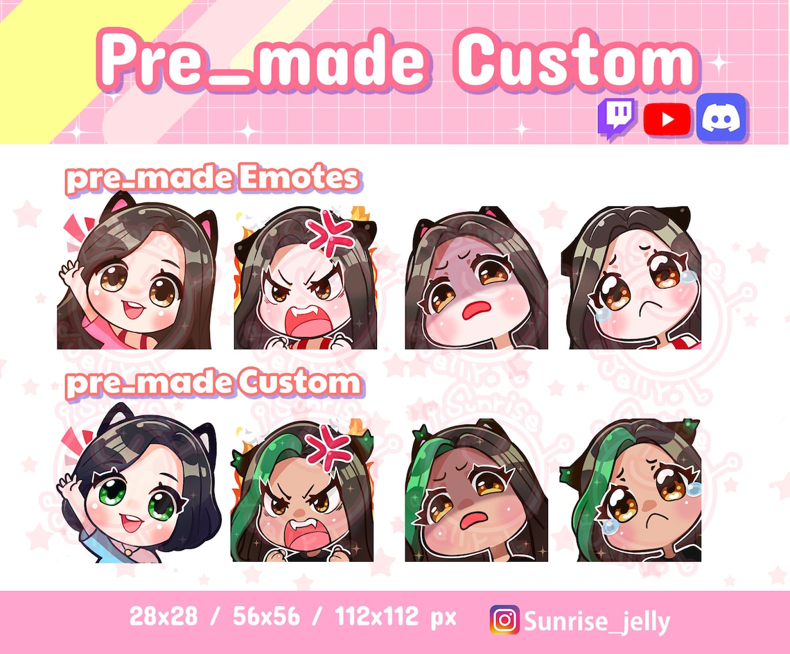 Custom Emotes / Twitch Emoji for streamer / Twitch / Discord / | Etsy