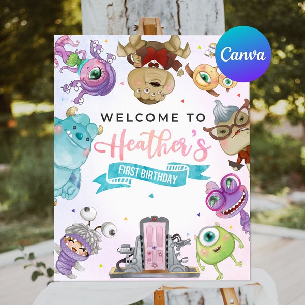 Monster University Welcome Sign - Etsy