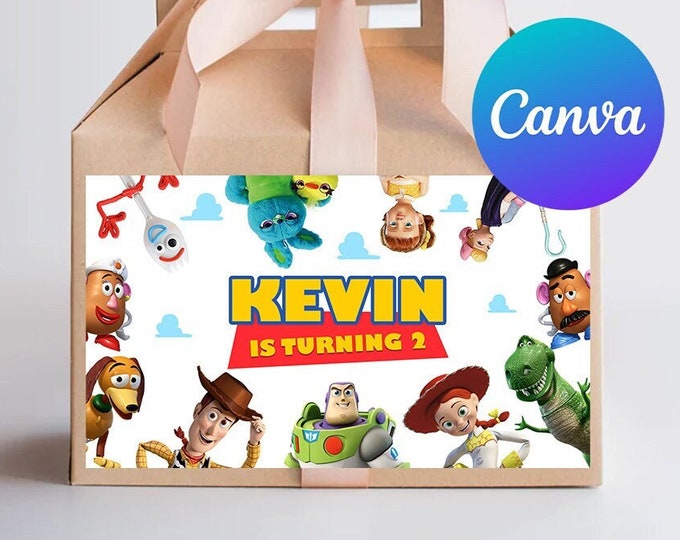 Toy Story Box Label, Gable Box, Labels for Birthday Party-printable ...