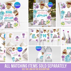 Monsters University First Birthday Favor Tag Little Monster Turning One ...