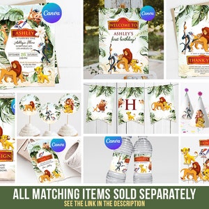 Lion King First Birthday Time Capsule Boy Hakuna Matata Simba Pumbaa ...