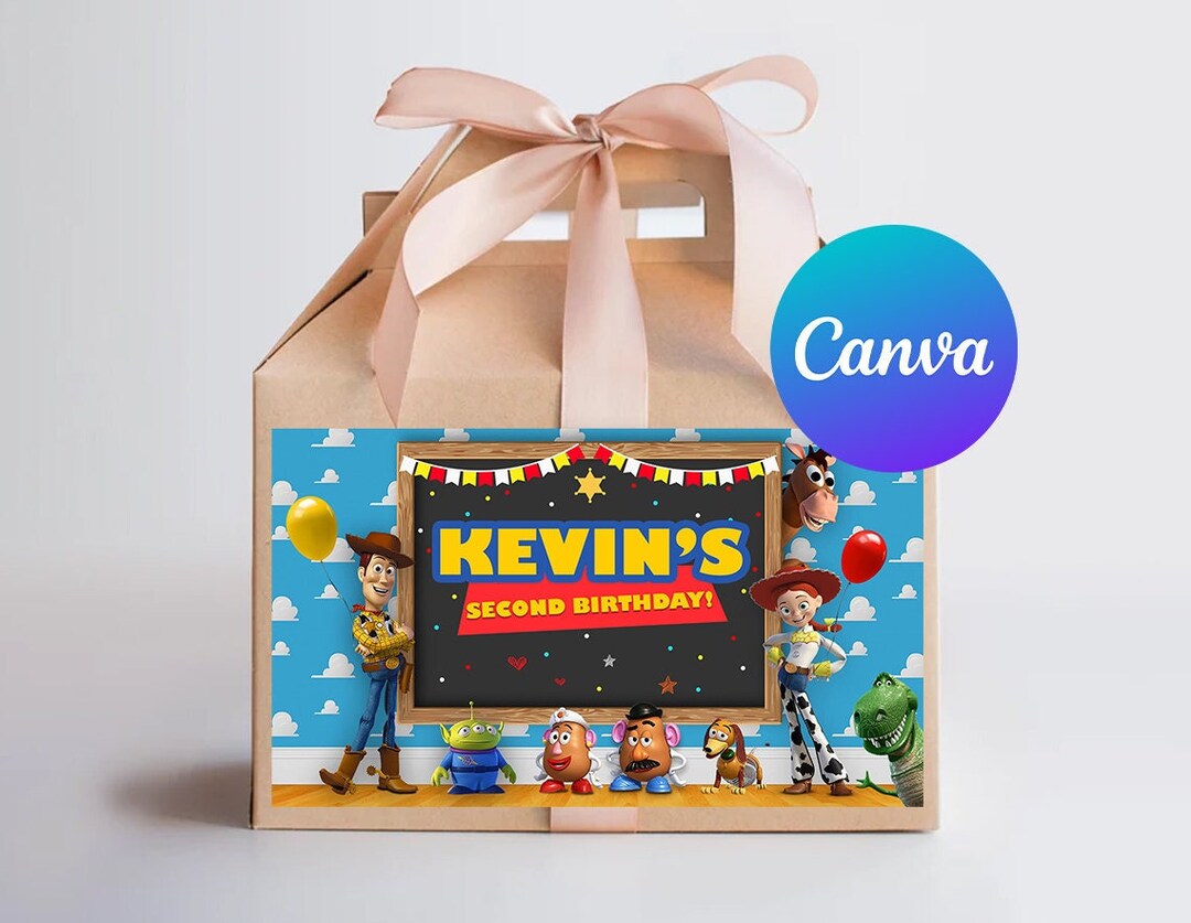 Two Infinity and Beyond Toy Story Birthday Gable Box Labels Toy Kids ...