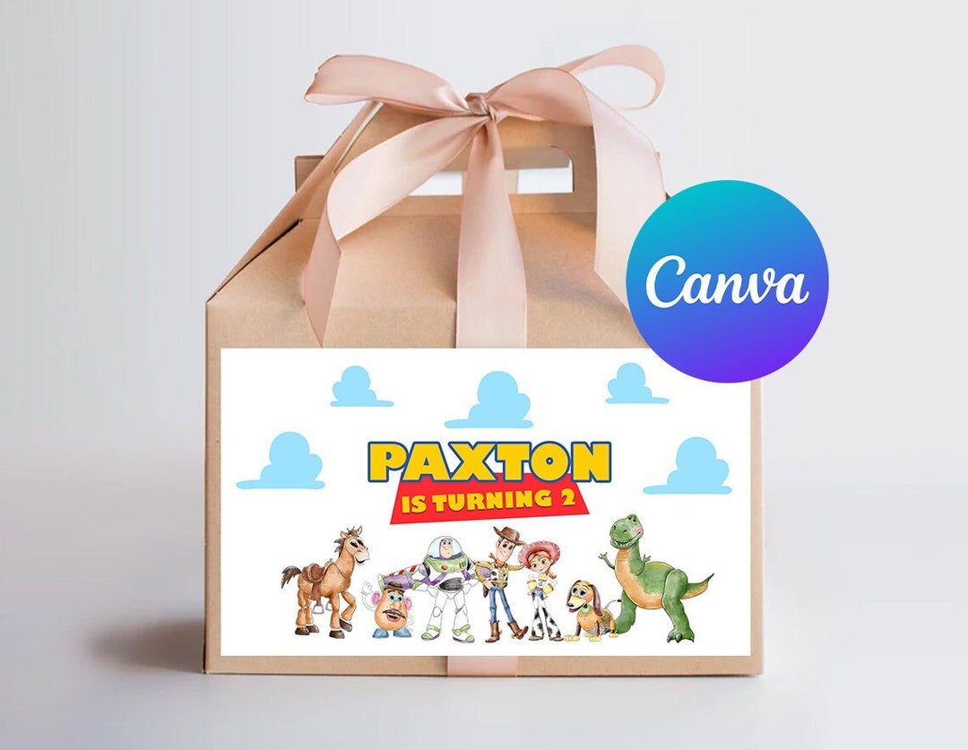 Two Infinity and Beyond Toy Story Birthday Gable Box Labels Toy Kids ...