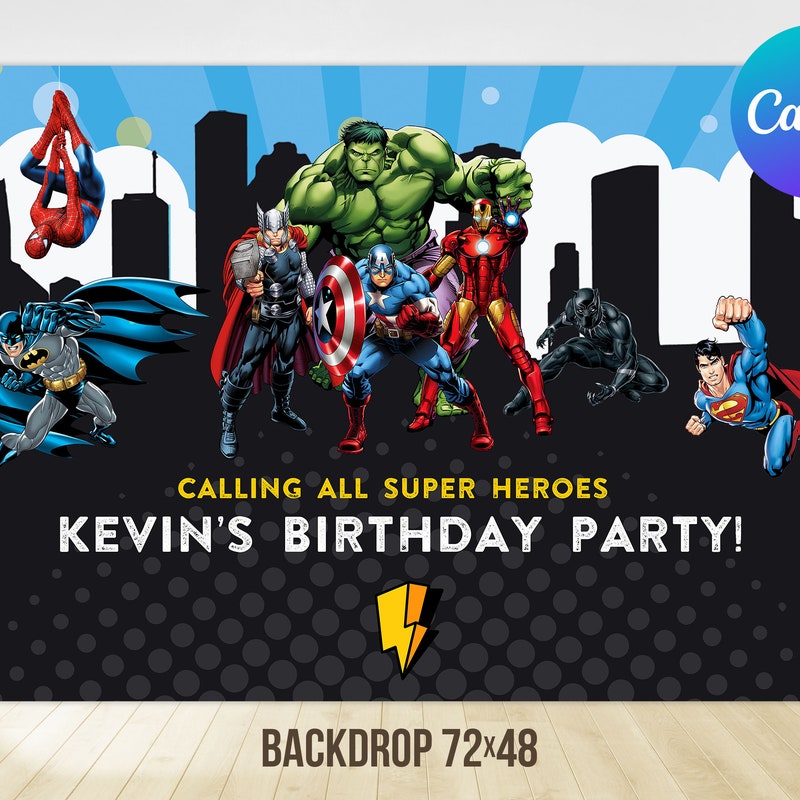 Superhero Backdrop - Etsy