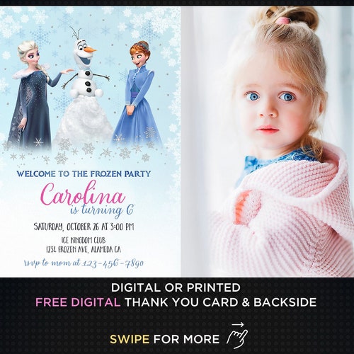 Birthday Party Invitations Fillers Summer Frozen Birthday Invitation ...