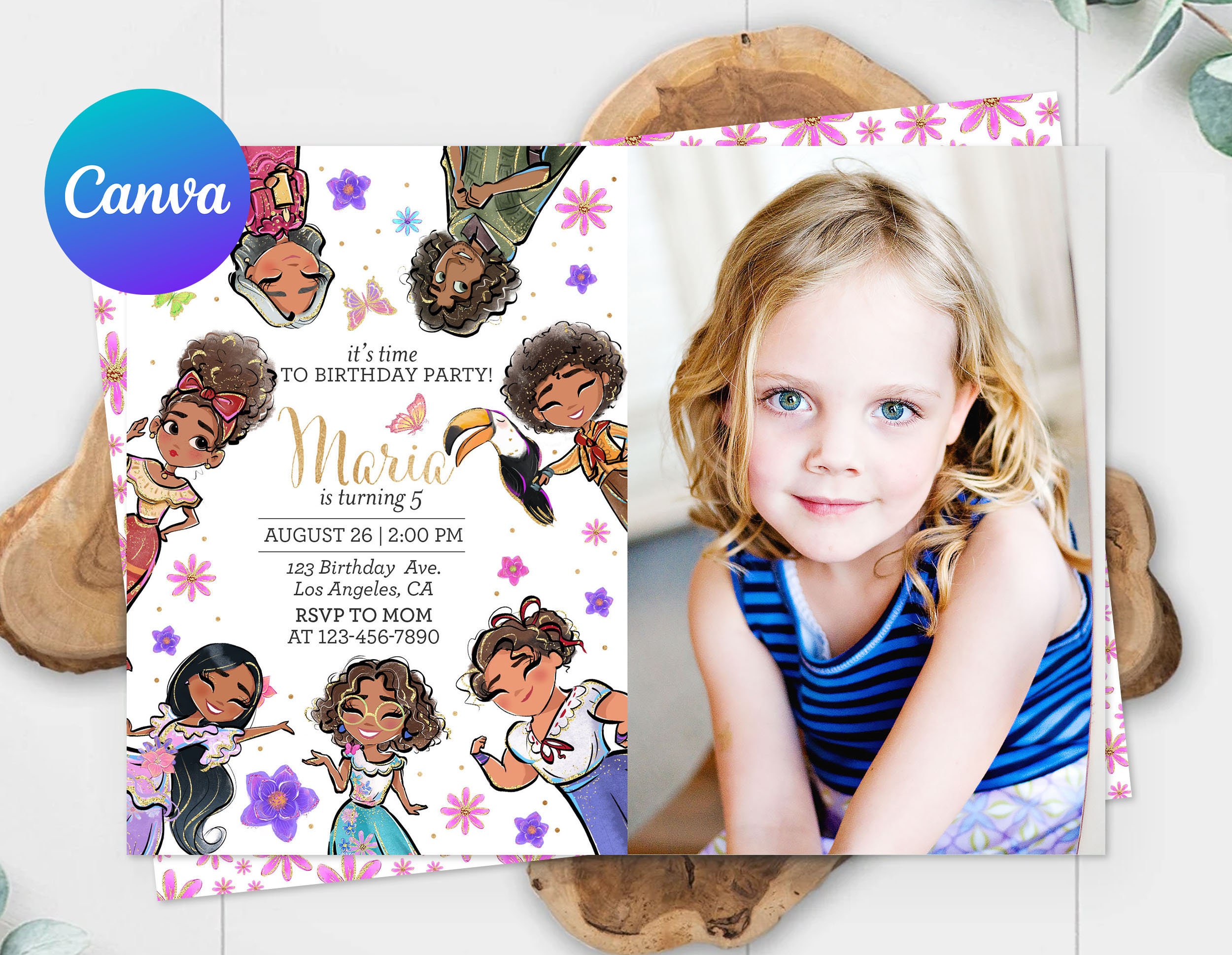 Encanto Birthday Invitation Photo Picture Digital Instant Download ...