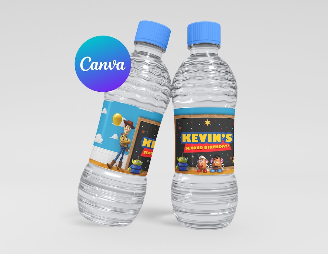 Two Infinity and Beyond Toy Story Birthday Bottle Labels Custom ...