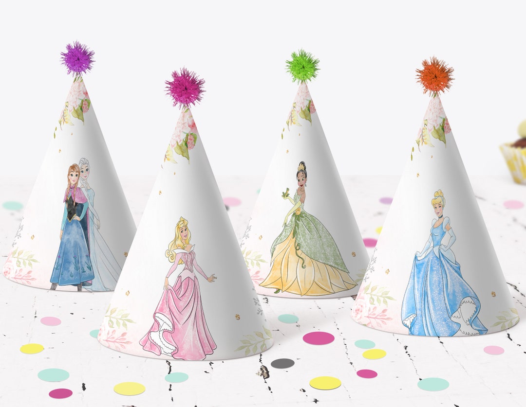 Princess First Birthday Party Hat Decoration Gold Royal Rose Girl ...