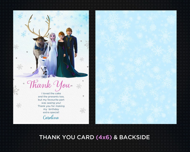 Frozen Birthday Girl Invitation Photo Editable Template Instant ...