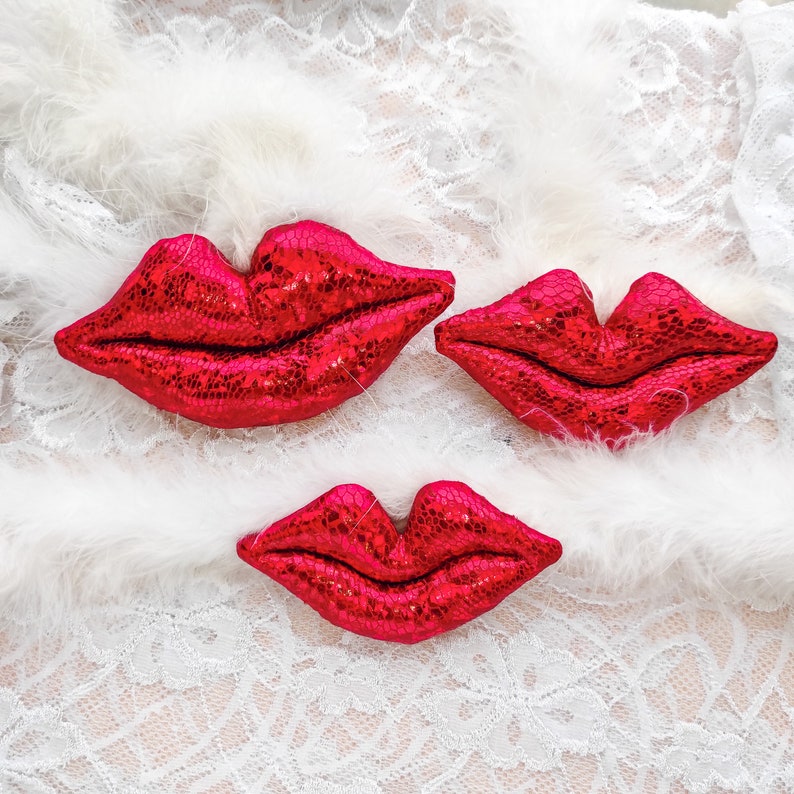 Valentine Lips, Valentine Kiss Decor Set of 3, Valentines Lips ...