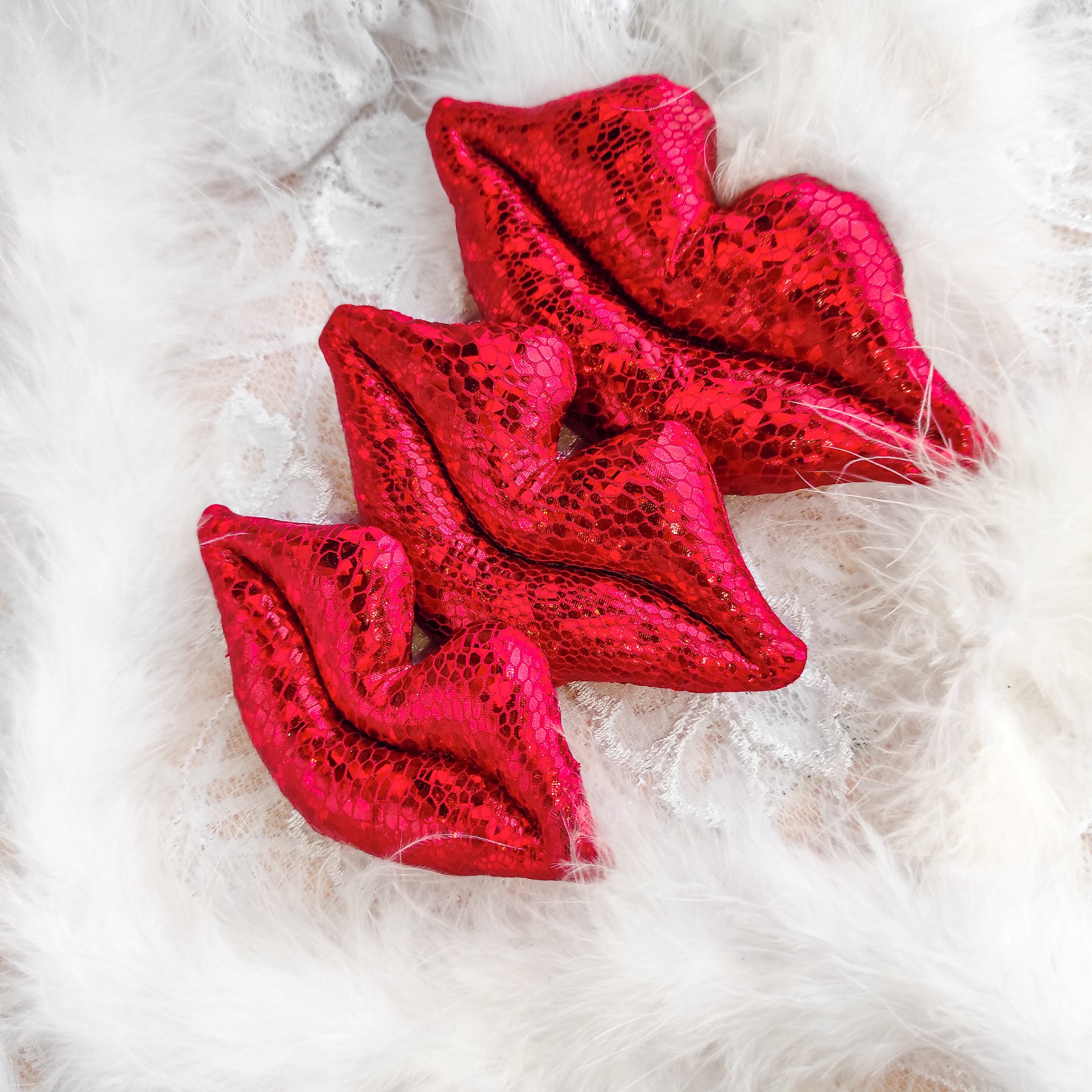 Valentine Lips, Valentine Kiss Decor Set of 3, Valentines Lips ...