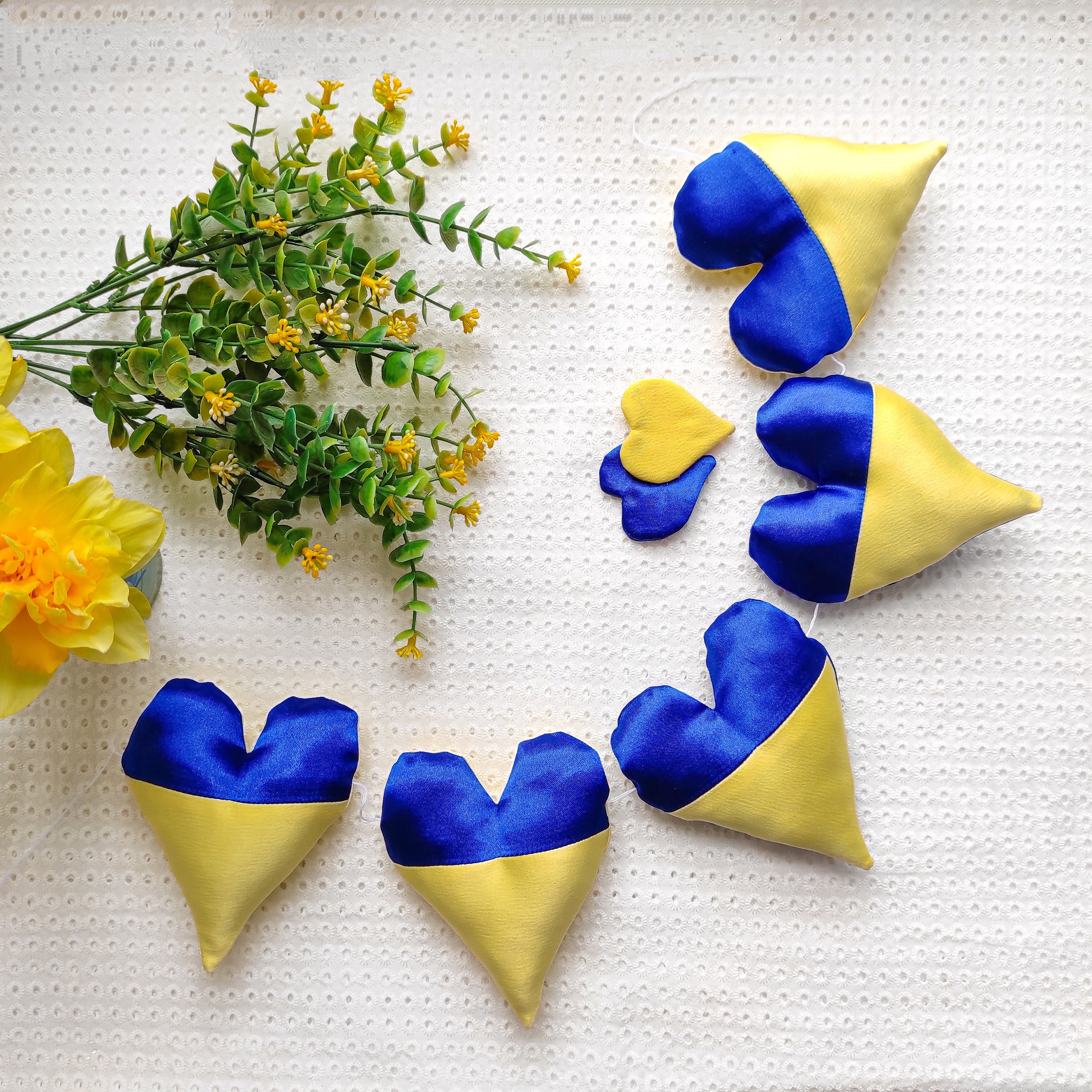 Ukraine Heart Ukraine Garland Ukraine Flag Decor Blue and - Etsy