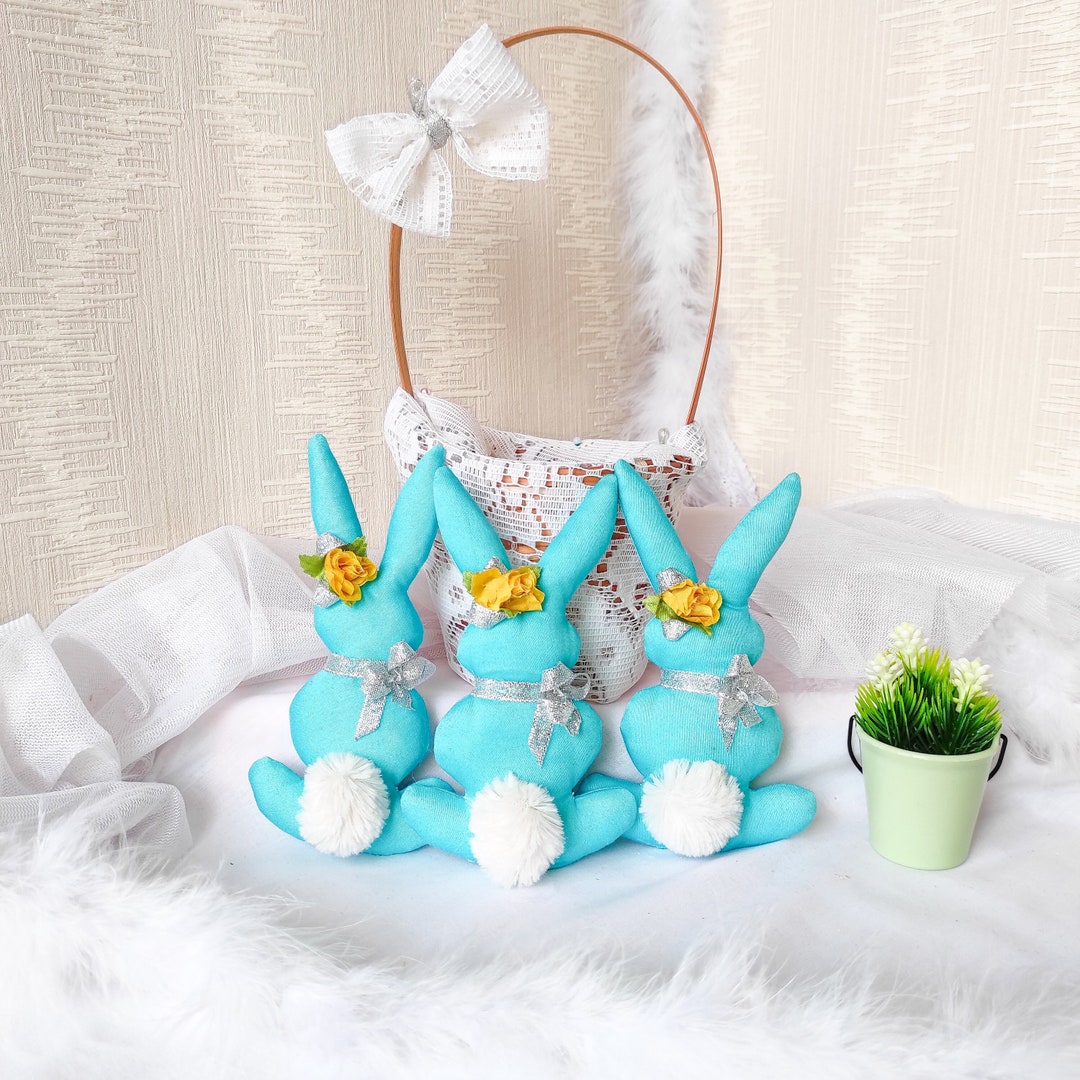 Bunny Easter Decorations, Spring Bunny, Pastel Easter Decor, Bunny ...