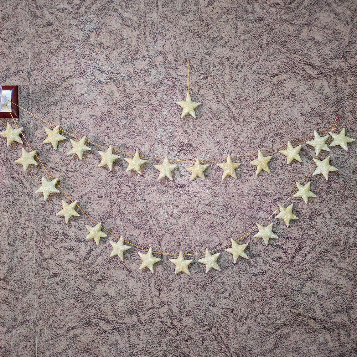 Gold Star Garland, Star Glitter Garland, Space Kids Room Decor, Star ...