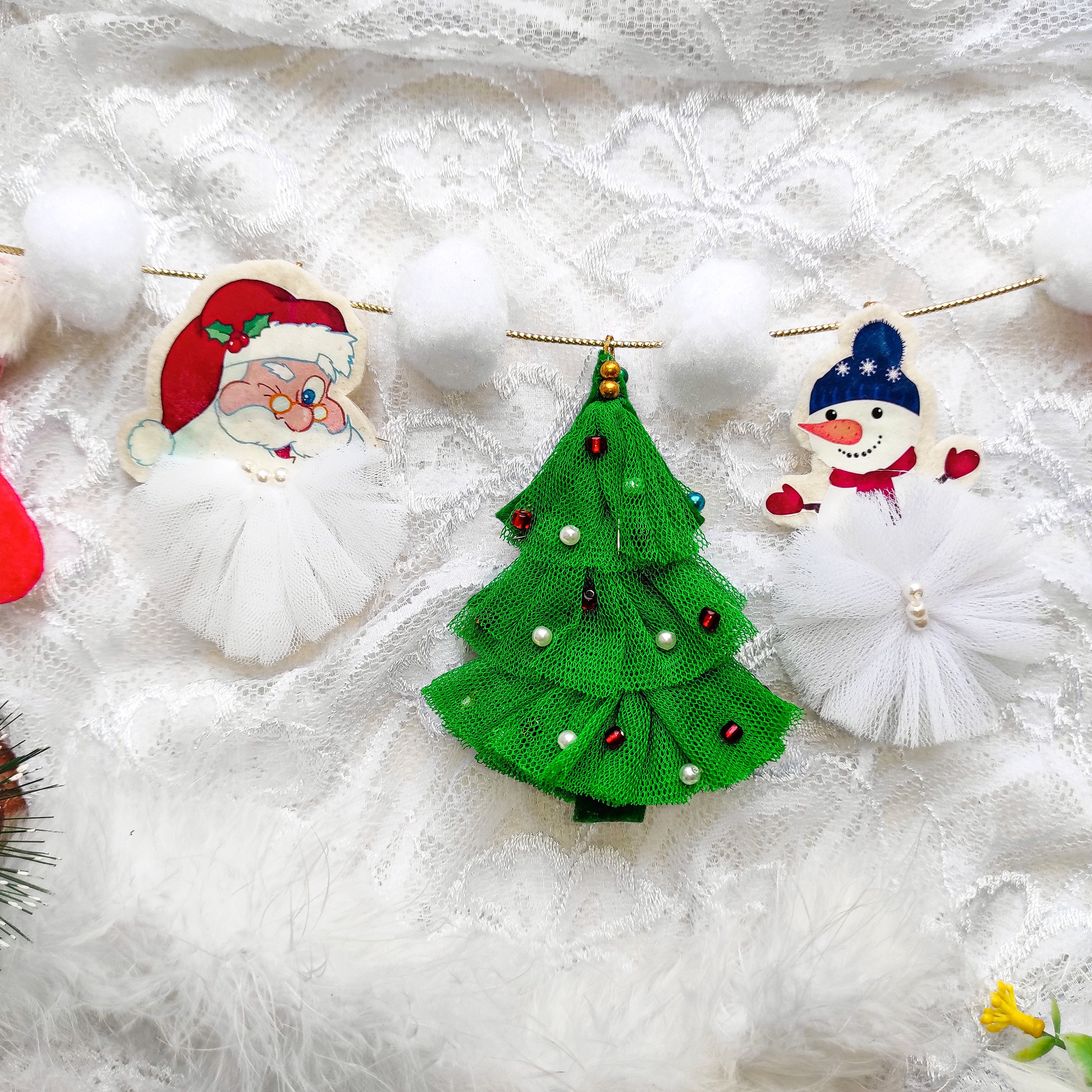 Christmas Garland, Christmas Tree Bunting, Christmas Wall Hanging ...