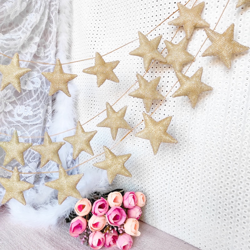 Gold Star Garland - Etsy
