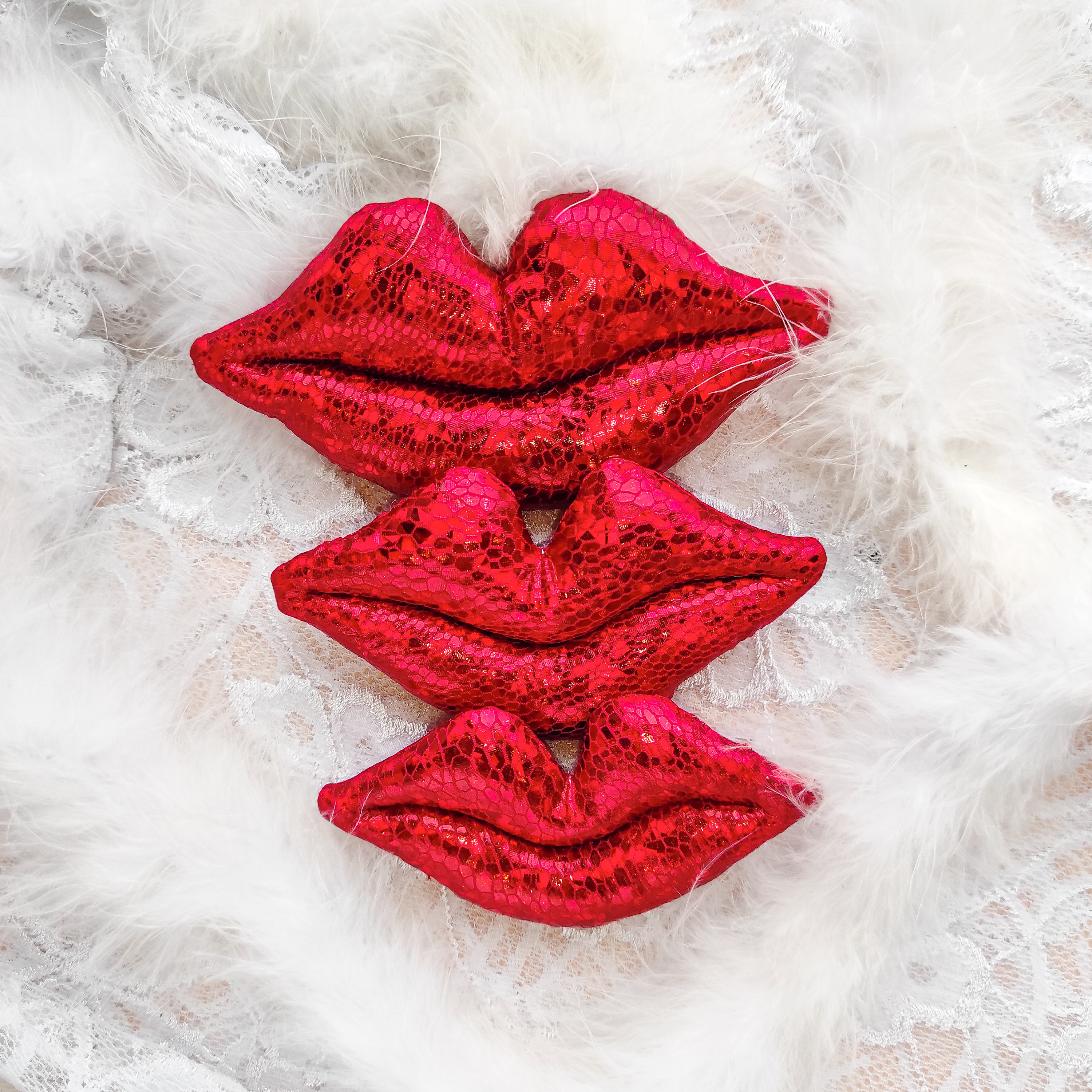 Valentine Lips, Valentine Kiss Decor Set of 3, Valentines Lips ...