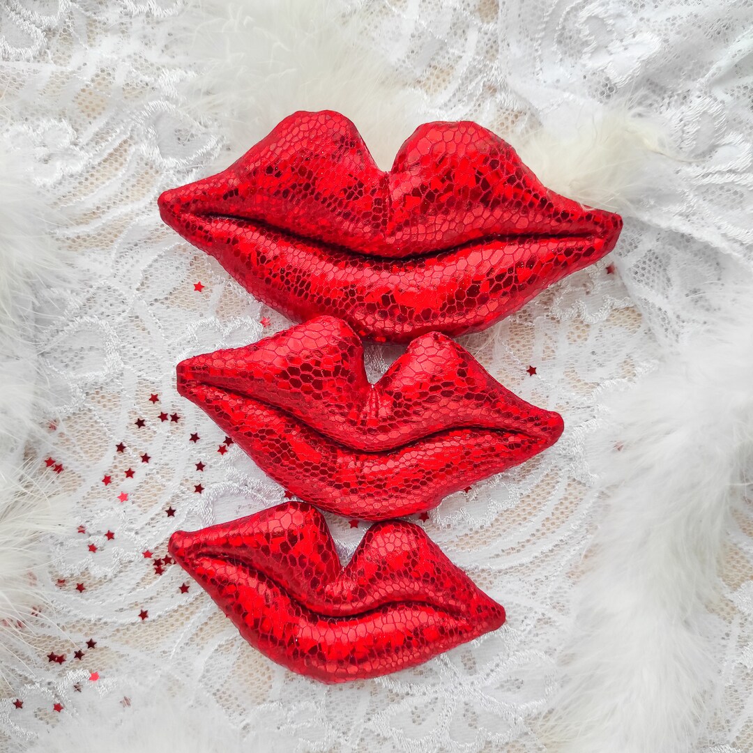 Valentine Lips, Valentine Kiss Decor Set of 3, Valentines Lips ...