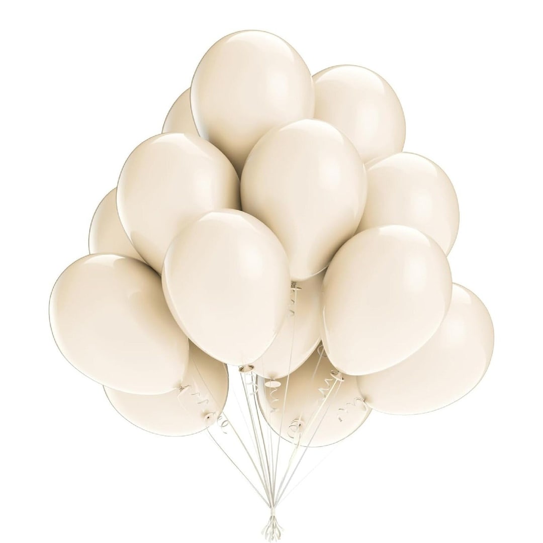 Sand White Balloons Vanilla Latex Balloon Beige Balloons Baby Shower ...