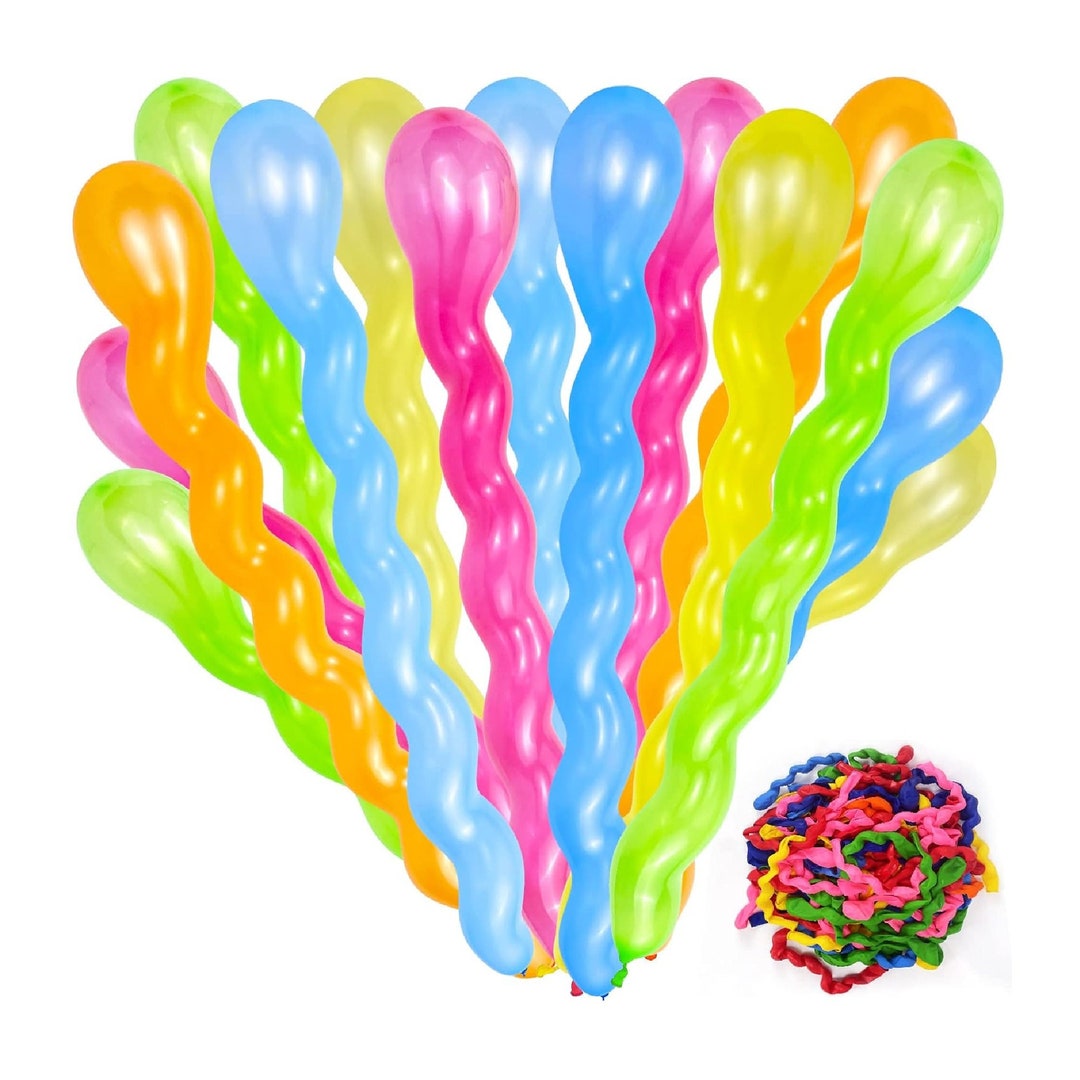 Large Spiral Balloons Curly Balons Twisted Wavy Long Balloons Birthday ...