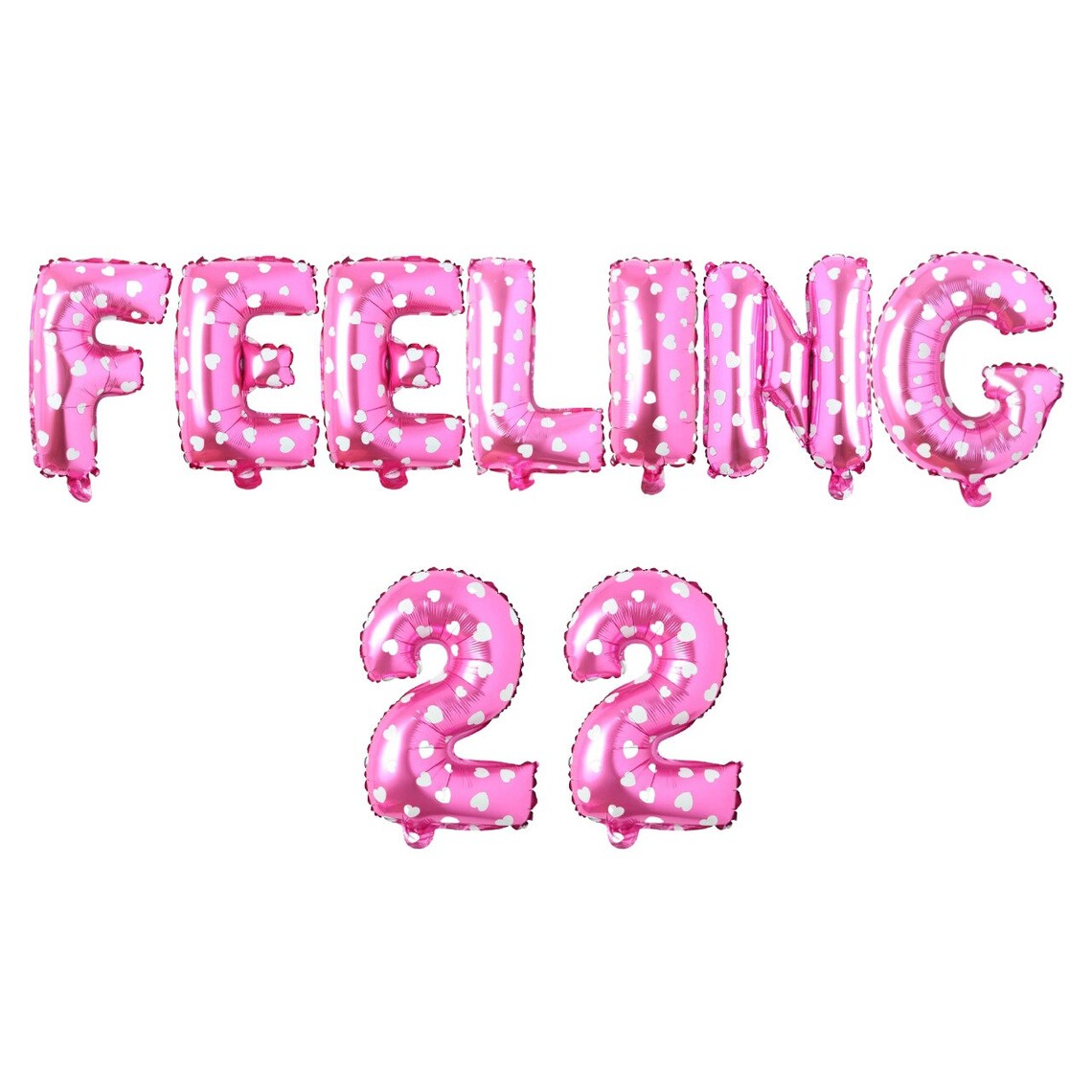 Feeling 22 - Birthday Balloons - 16inch Air Balloons - NO HELIUM - 6 ...