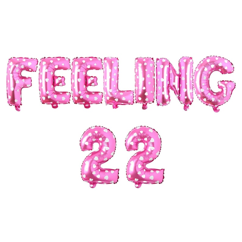 Feeling 22 - Birthday Balloons - 16inch Air Balloons - NO HELIUM - 6 ...